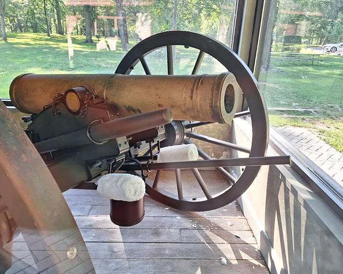 This Civil War cannon stands guard in Highland Park, silently reminding visitors that history isn't just something you scroll through on Wikipedia.