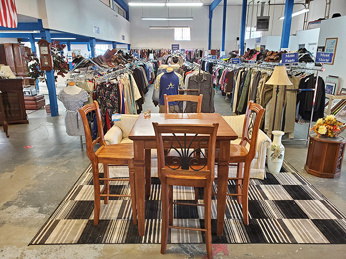 Somewhere between department store and treasure hunt&mdash;racks of possibility stretch as far as the eye can see.