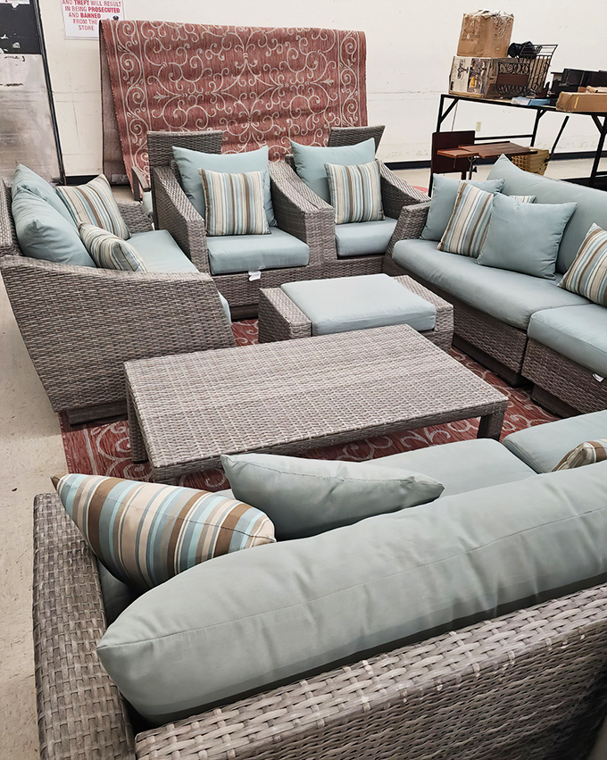 This wicker paradise looks like something from a resort catalog, minus the resort prices that break budgets.