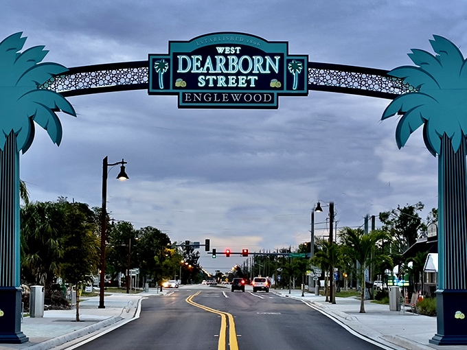 The West Dearborn Street archway – Florida's version of "you have arrived" without the traffic, attitude, or need for a second mortgage.