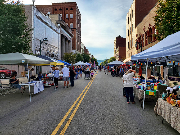 Market day transforms downtown into a vibrant community gathering spot, where local crafts and fresh produce create the heartbeat of small-town life.