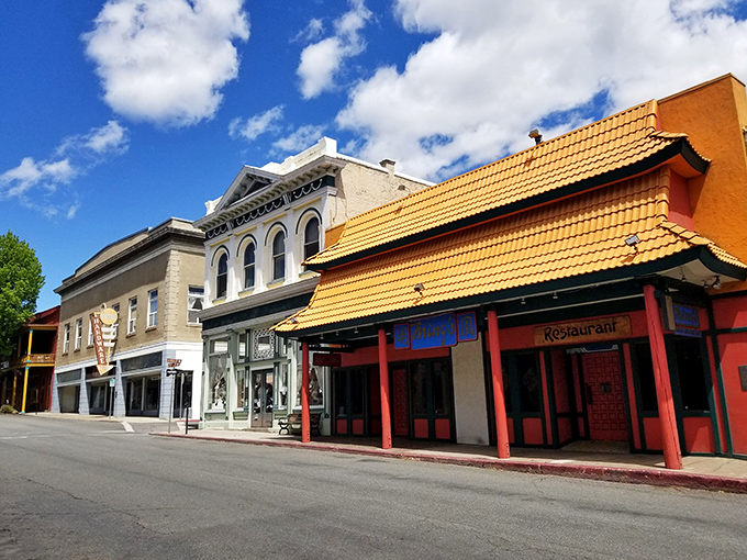 A golden-roofed restaurant adds unexpected flair to Yreka's architectural lineup &ndash; proof that even Gold Rush towns appreciate a splash of the exotic.