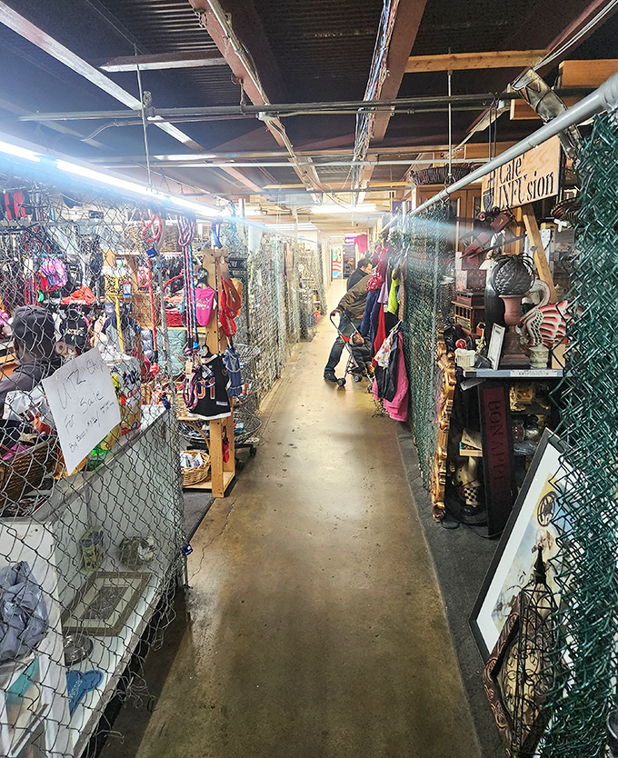 Narrow pathways between vendor stalls create an intimate treasure hunt experience&mdash;like exploring the back alleys of a retail Narnia.