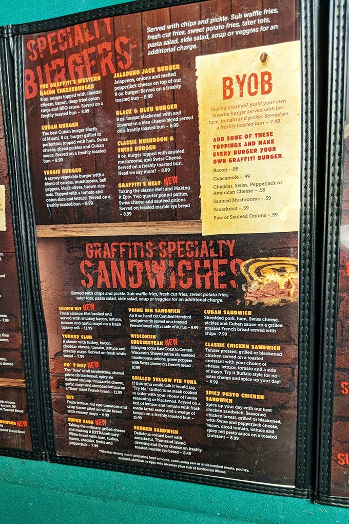 A menu that doesn't need a translator&mdash;just an appetite. Each description promises comfort food elevated through quality, not pretension.