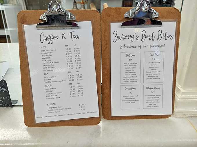 The menu board tempts you with possibilities – each item a promise of buttery, flaky happiness waiting to be experienced.