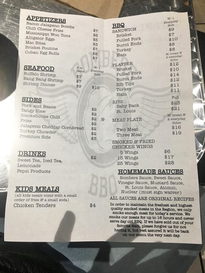 The menu reads like barbecue poetry &ndash; a simple, straightforward ode to smoked meats and homemade sauces that promises satisfaction without pretension.