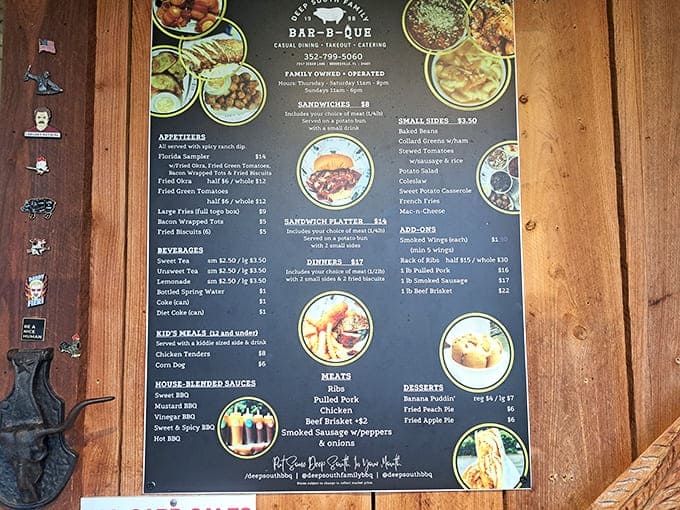 The menu board tells you everything you need to know: this place isn't about fancy descriptions or chef bios&mdash;it's about meat that speaks for itself.