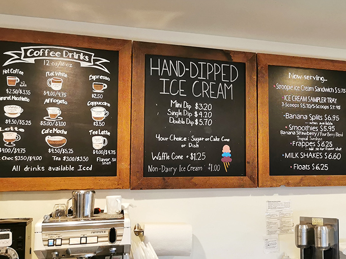 Hand-written menus prove someone actually cares about what they're serving you, not some corporate headquarters spreadsheet.