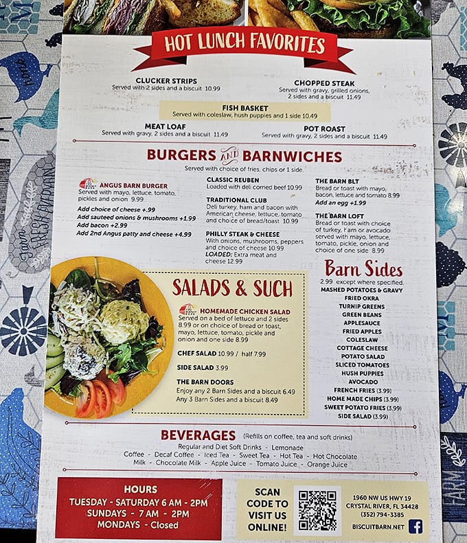 A menu that doesn't need fancy fonts or pretentious descriptions&mdash;just honest food that makes you want to try everything on the page.