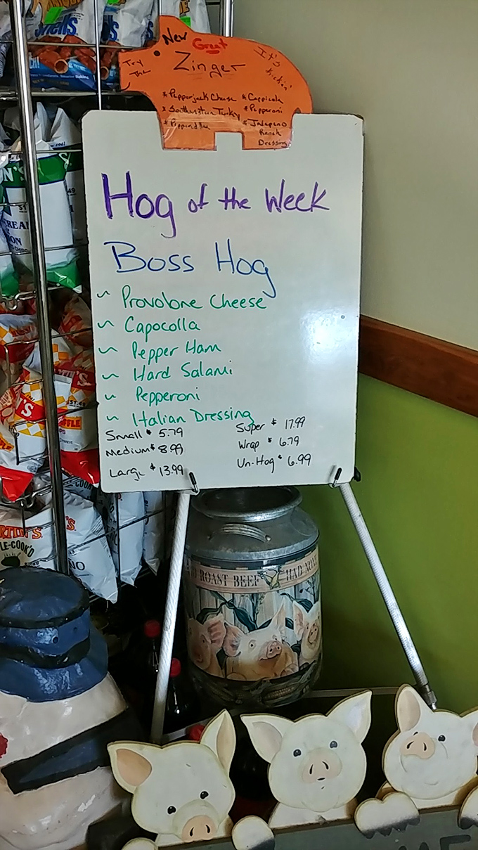 The "Hog of the Week" board is Emmaus's most anticipated weekly reveal. The Boss Hog's ingredients read like a love letter to Italian meats.