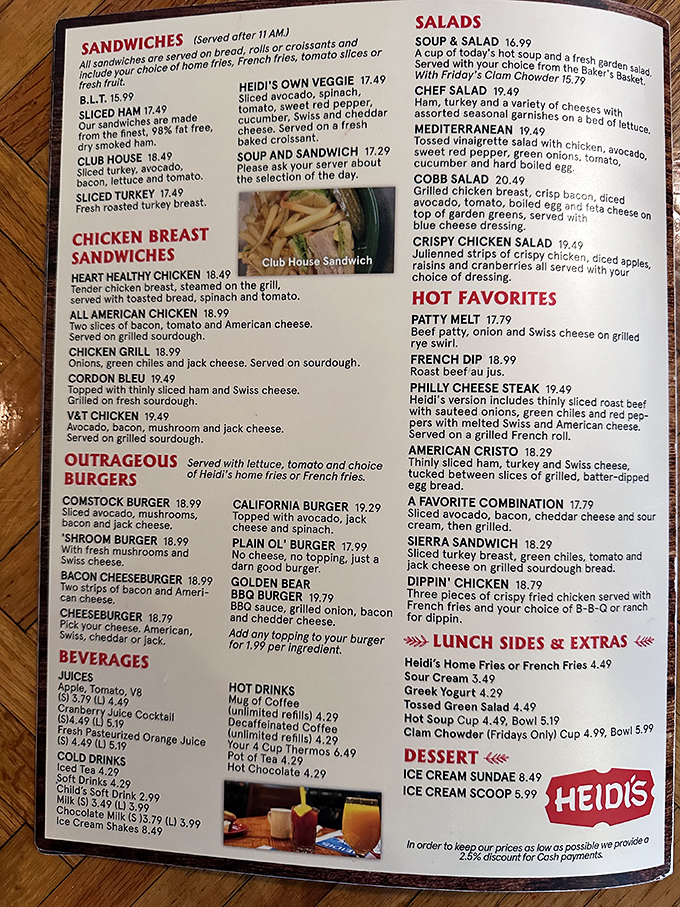 A menu that solves life's greatest morning dilemma: sweet or savory? At Heidi's, the correct answer is always "both."