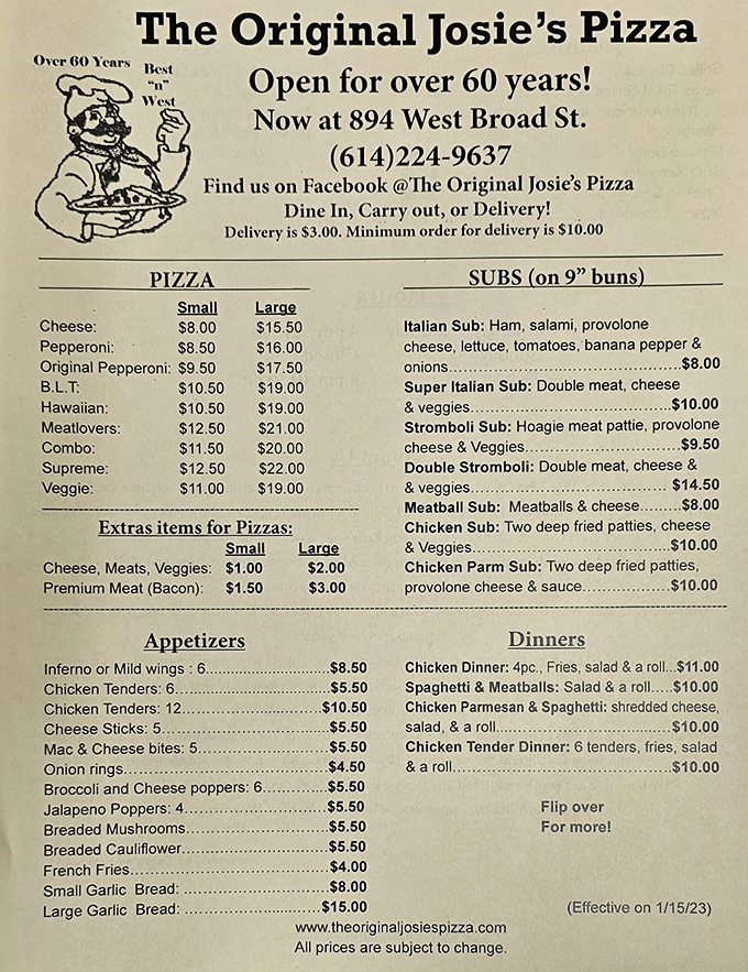 A menu that doesn't need a translator or a loan officer&mdash;just straightforward deliciousness that's been perfected over decades.