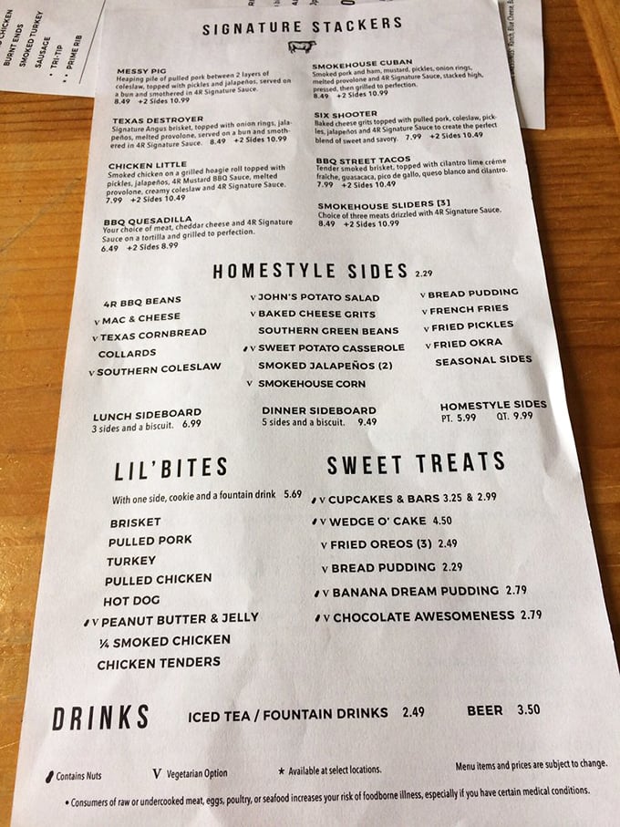 This menu isn't just a list of options&mdash;it's a roadmap to happiness with "Signature Stackers" that could make a vegetarian question their life choices.