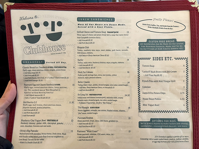 This isn't your grandfather's deli menu, though he'd appreciate the classics alongside inventive offerings like the "Phoagie" and "Surfer."