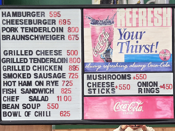 A menu board that tells you everything you need to know about life's priorities &ndash; burgers, beer, and the simple joy of affordable comfort food.