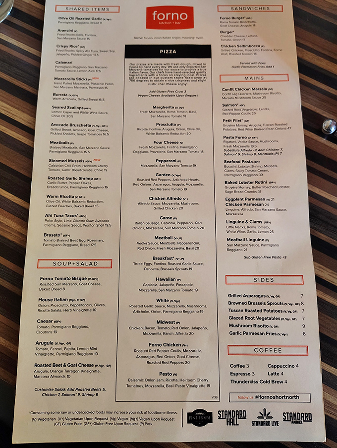 A menu that reads like a love letter to Italian cuisine with modern American twists. Decision paralysis has never been so delicious.