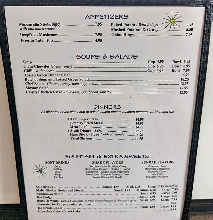 A menu that doesn't need fancy fonts or trendy ingredients &ndash; just honest food that's stood the test of time.