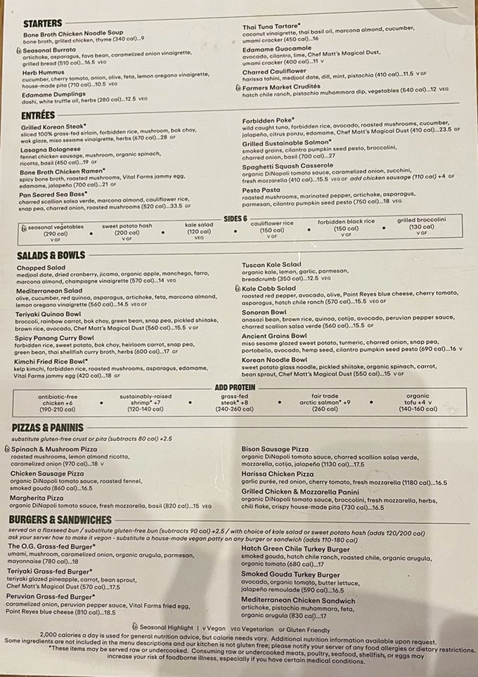 A menu that reads like a love letter to nutritious eating. Each dish promises flavor without the food coma that typically follows indulgence.