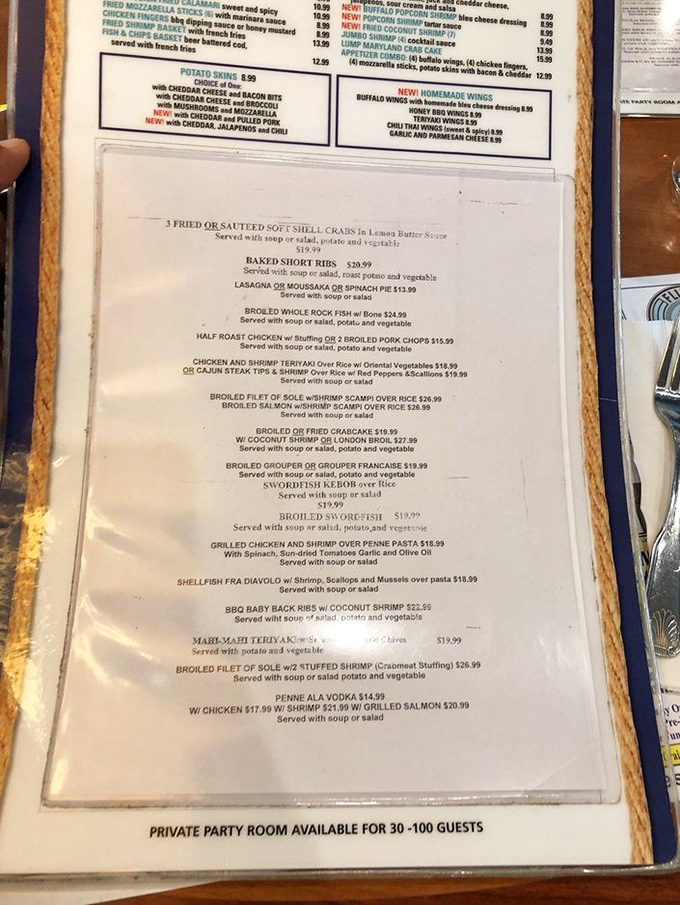A menu that reads like a greatest hits album of American diner cuisine.