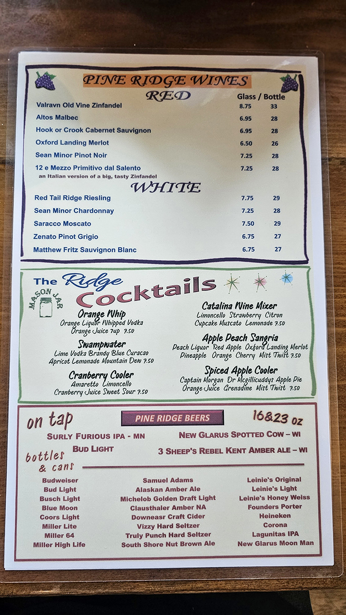 The drink menu reads like a love letter to Wisconsin's thirst&mdash;from Spotted Cow to cranberry concoctions that honor local harvests.