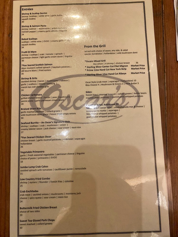 A menu that reads like a love letter to both land and sea delicacies.