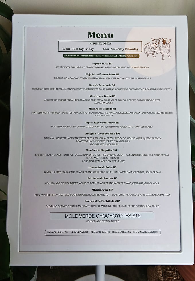 This menu reads like a love letter to regional Mexican cuisine. Each dish promises a culinary adventure beyond the realm of combo plates.