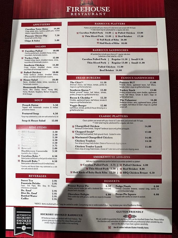 This menu isn't just a list of food&mdash;it's a roadmap to happiness with Carolina Pulled Pork as the ultimate destination.