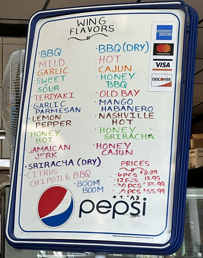 Wing flavors that read like a United Nations of sauces. From Nashville Hot to Jamaican Jerk, this isn't your father's "hot, medium, or mild" dilemma.