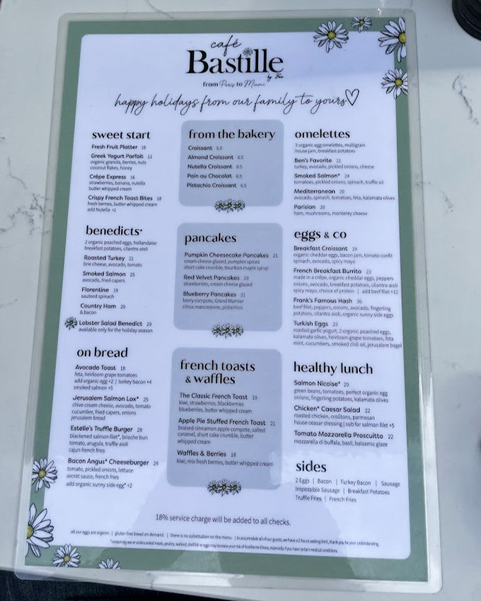 This menu isn't just a list of food&mdash;it's a roadmap to breakfast nirvana with sections that solve the eternal "sweet or savory" dilemma.