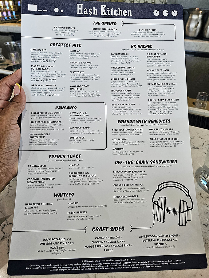 This menu isn't just reading material&mdash;it's a roadmap to breakfast nirvana with more delicious detours than a cross-country road trip.