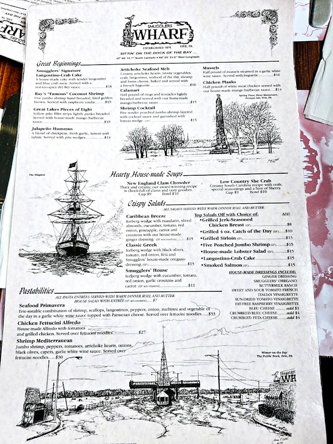 A menu that reads like a treasure map, with "X" marking every delicious spot worth exploring.
