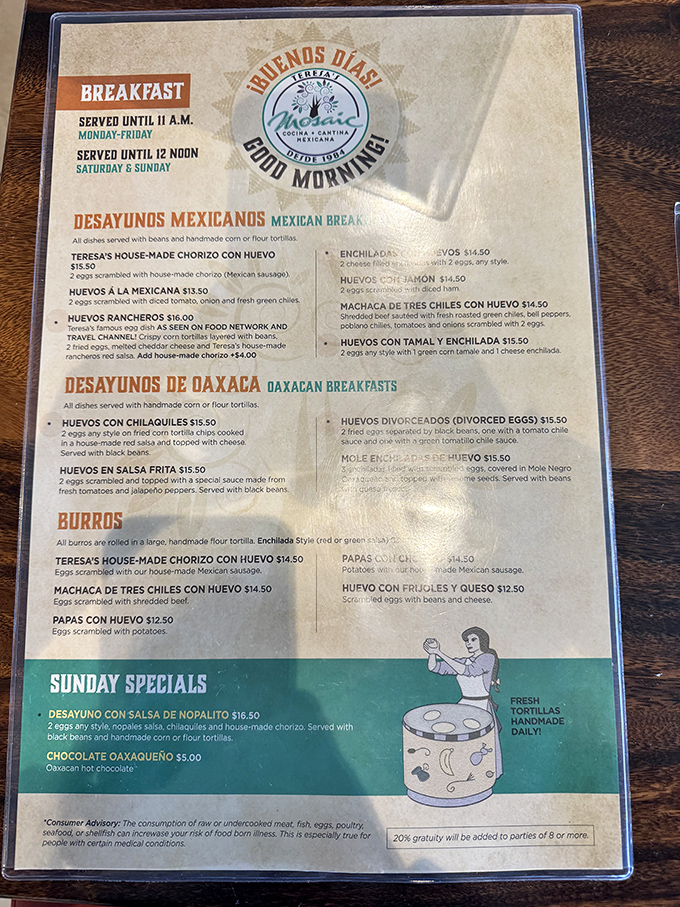 This isn't just a menu&mdash;it's a roadmap to breakfast nirvana. Each item represents a different path to morning happiness.