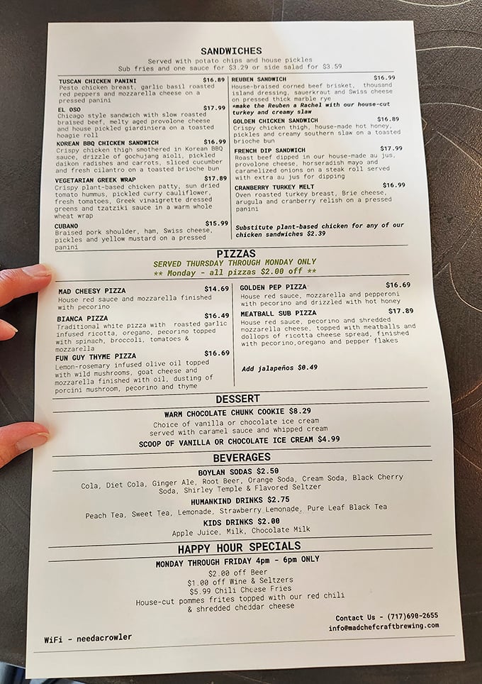 The menu reads like a love letter to comfort food, reimagined with craft beer sensibilities. Decision paralysis has never been so delicious.