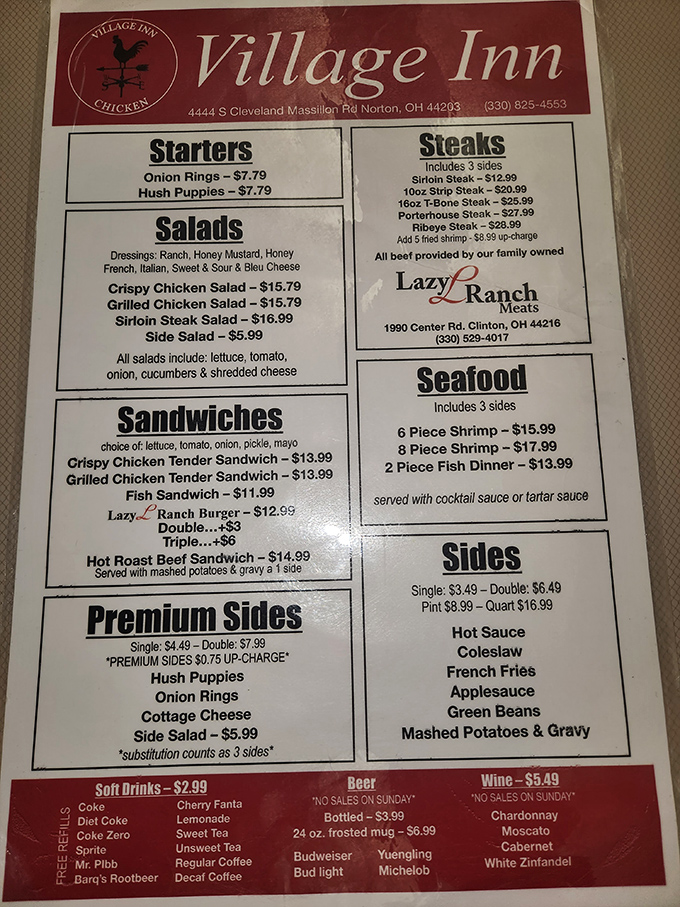 This menu isn't just a list of options &ndash; it's a roadmap to happiness with chicken as your final destination.