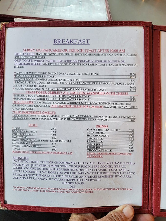 That menu tells it like it is &ndash; no fancy descriptions needed when the food speaks for itself.