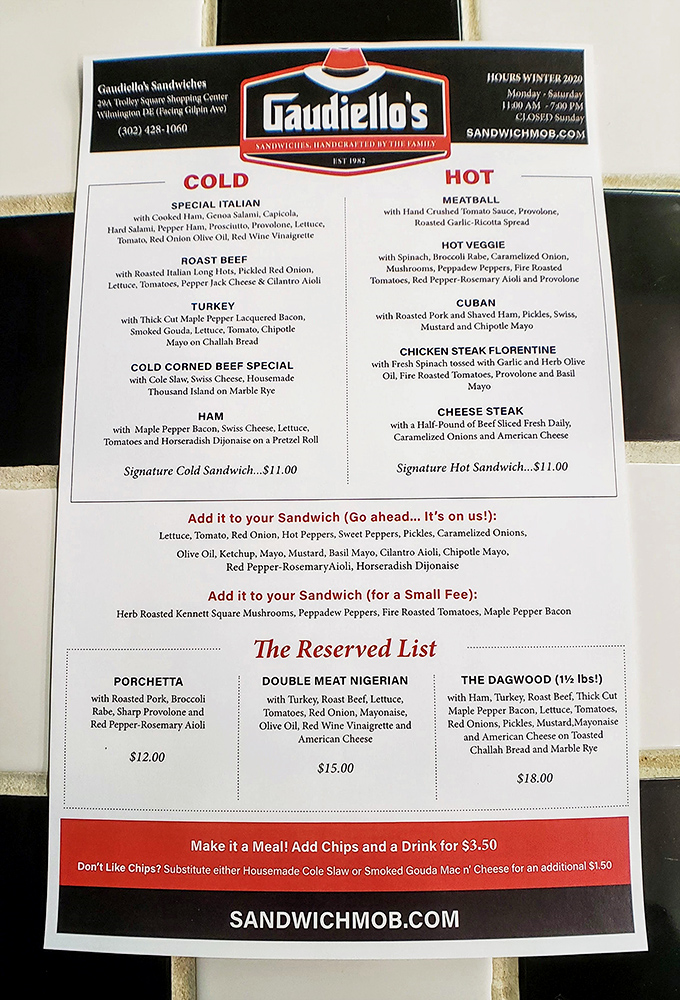 This menu isn't just a list – it's a love letter to sandwich perfection, each option more tempting than the last.