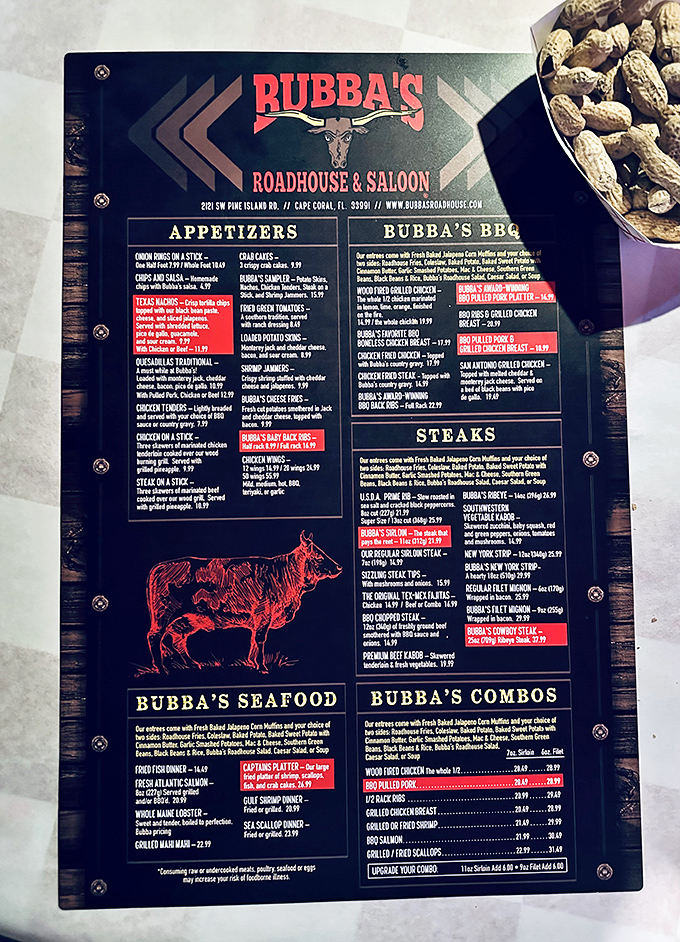 A menu that doesn't need fancy fonts or pretentious descriptions &ndash; just straightforward offerings of what might be the best meal you'll have this month.