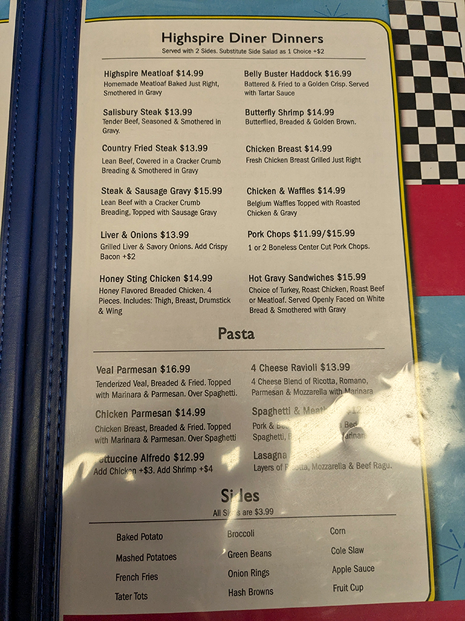 The dinner menu reads like a love letter to comfort food classics. No molecular gastronomy here, just dishes that understand your soul.