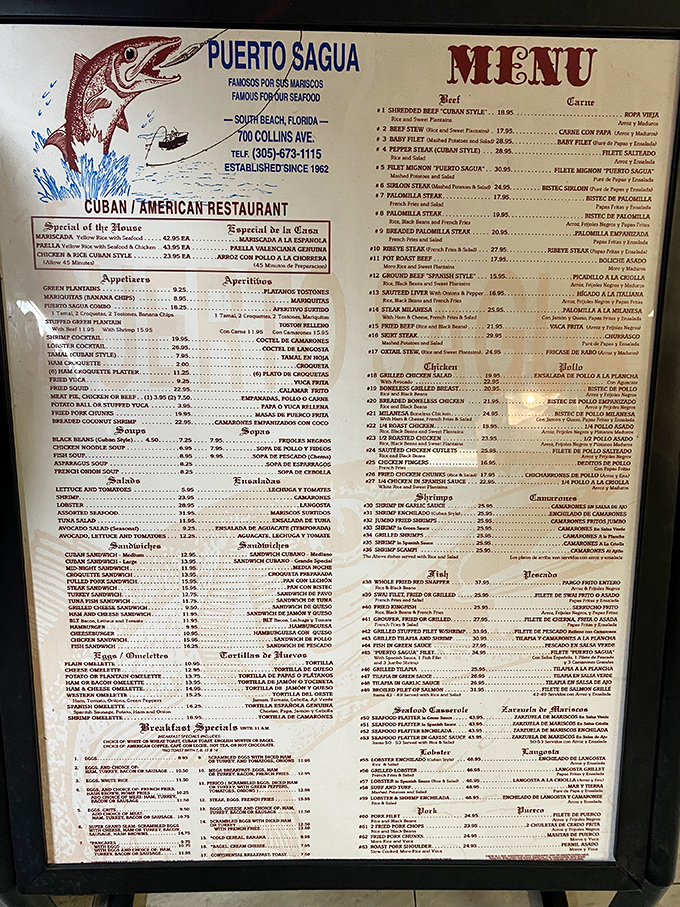 The menu reads like a greatest hits album of Cuban cuisine, each dish a chart-topper in its own right.