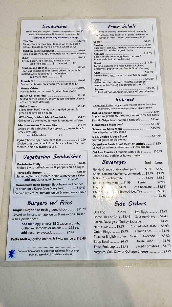 A menu that reads like a love letter to breakfast classics, with enough options to satisfy everyone from health nuts to those embracing vacation-mode indulgence.