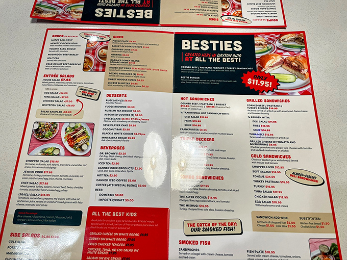 This menu board reads like a love letter to Jewish comfort food, with enough options to cause delicious indecision.