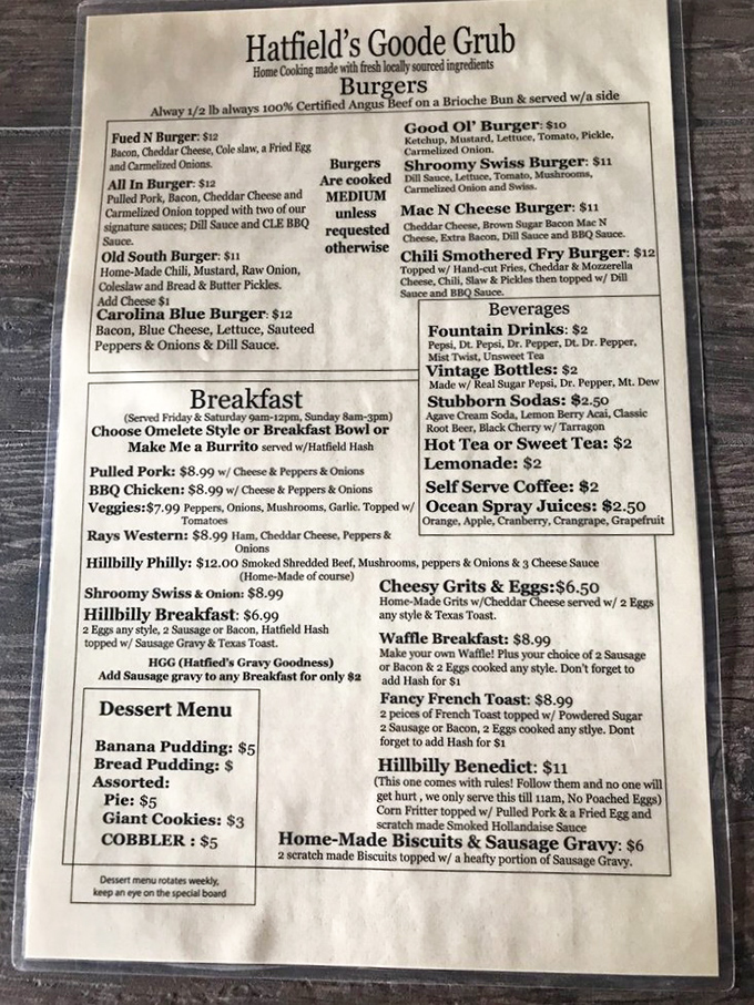The menu reads like a love letter to American regional cuisine &ndash; no pretentious descriptions, just straightforward promises of deliciousness.
