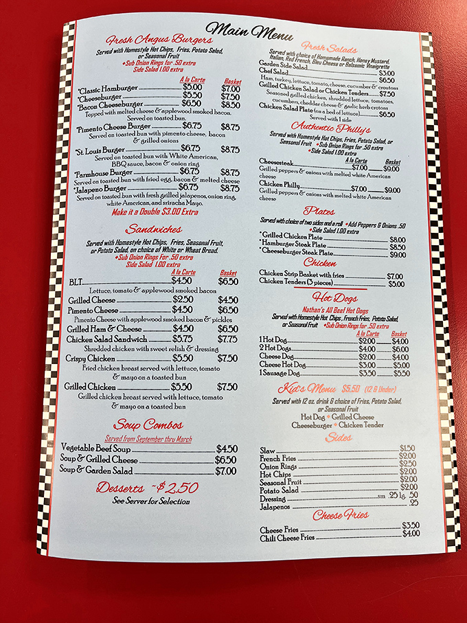 This menu isn't trying to impress food critics; it's trying to make you happy. Mission accomplished.