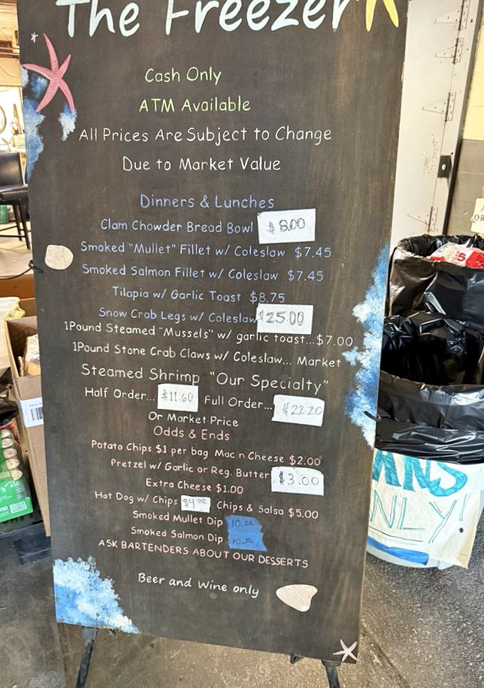 A chalkboard menu that changes with the tides and catches &ndash; the seafood equivalent of nature's daily specials.