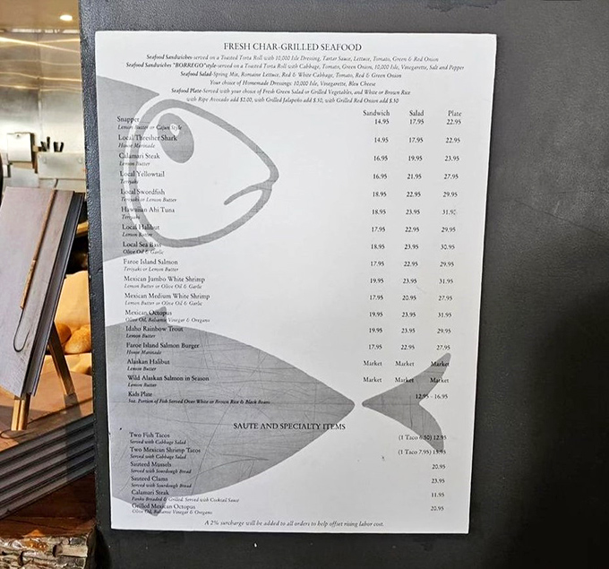 The menu board tells a daily story of what the Pacific has offered up&mdash;a maritime treasure map for hungry adventurers.