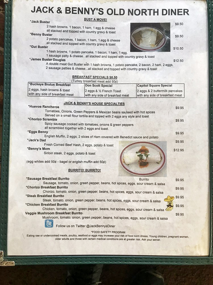 The "Gut Buster" lives up to its name—a mountain of breakfast goodness that requires both commitment and possibly a post-meal nap.