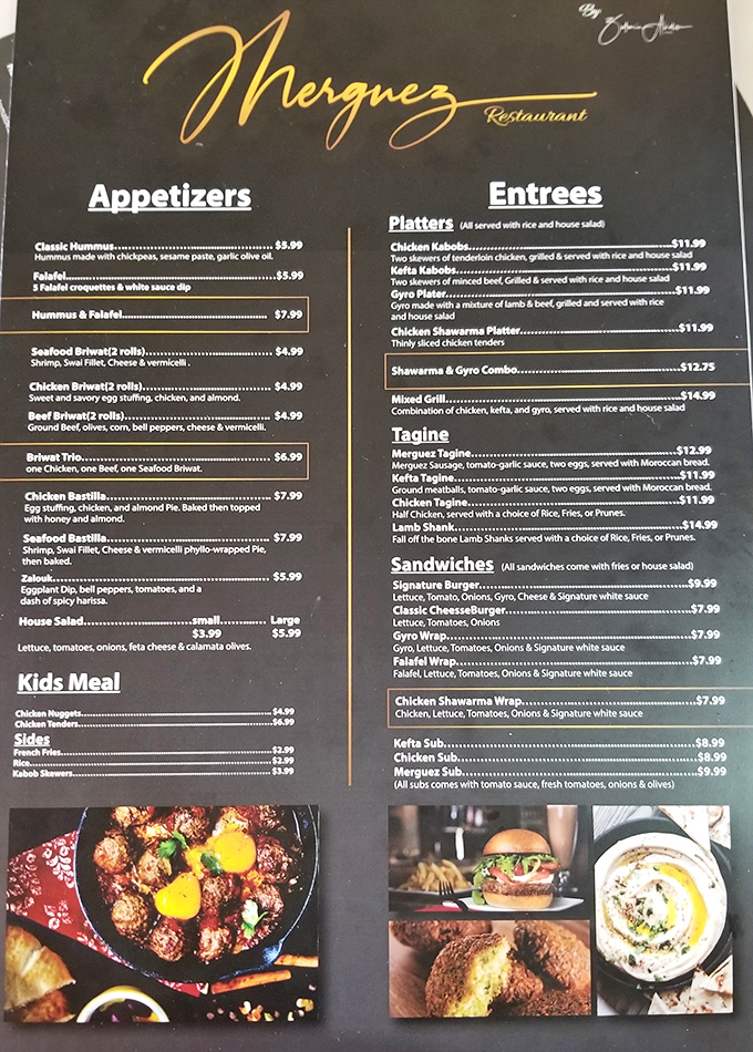 The menu reads like a love letter to Southwestern cuisine&mdash;green chile enchiladas, menudo, and chimichangas sharing space with classic American comfort food.