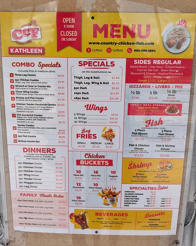 This menu isn't just a list—it's a roadmap to happiness. The hardest part isn't ordering, it's deciding which comfort food masterpiece to try first.