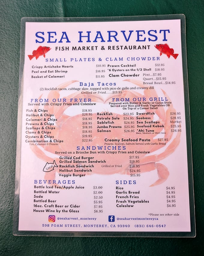 A menu that reads like a love letter to the Pacific. No molecular gastronomy or deconstructed nonsense here&mdash;just honest seafood prepared with respect and served without pretension.