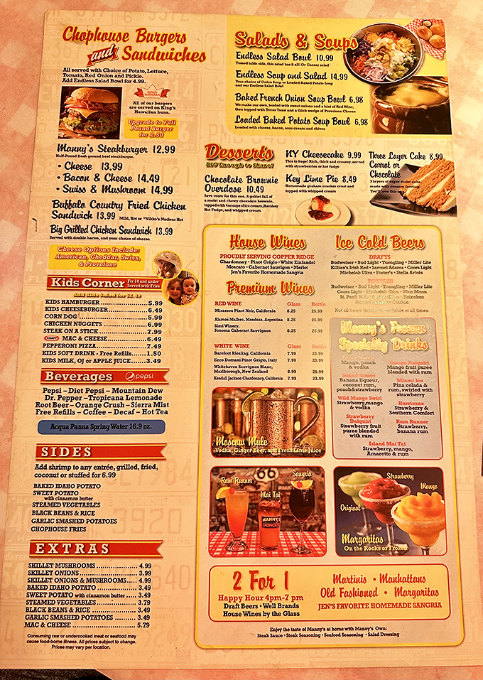 This menu isn't just a list of options—it's a roadmap to happiness. The only wrong turn is not ordering enough.